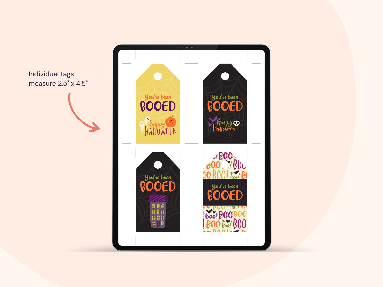 You've Been Booed Sign Halloween Boo Sign Halloween Printable Bookmarks ...