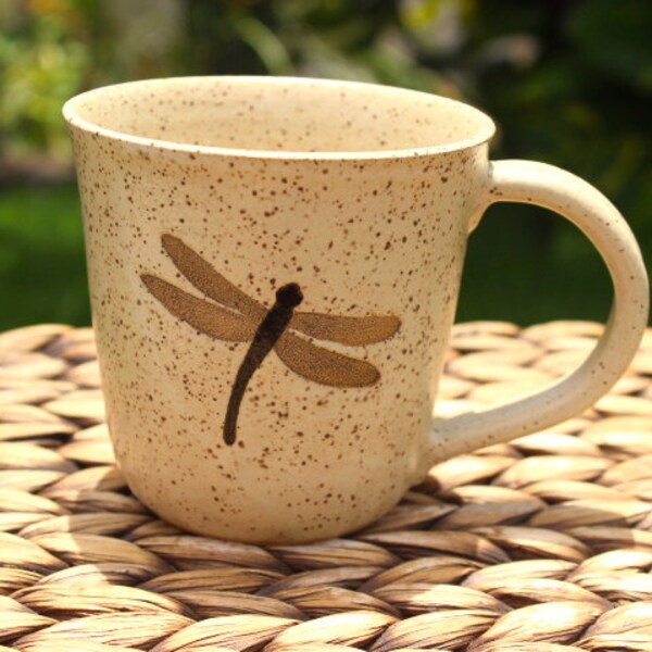 Ceramic Dragonfly Mug - Etsy