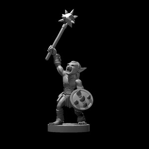Fierce Goblin Warrior Miniature Handcrafted Dnd 5e RPG Tabletop Figure ...