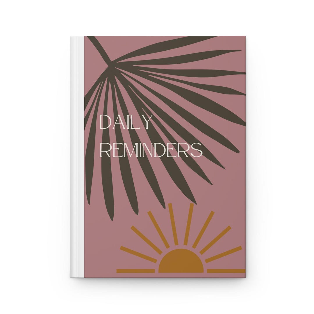 Boho Journal, Boho Sun and Palm Journal, Daily Reminders, Daily ...