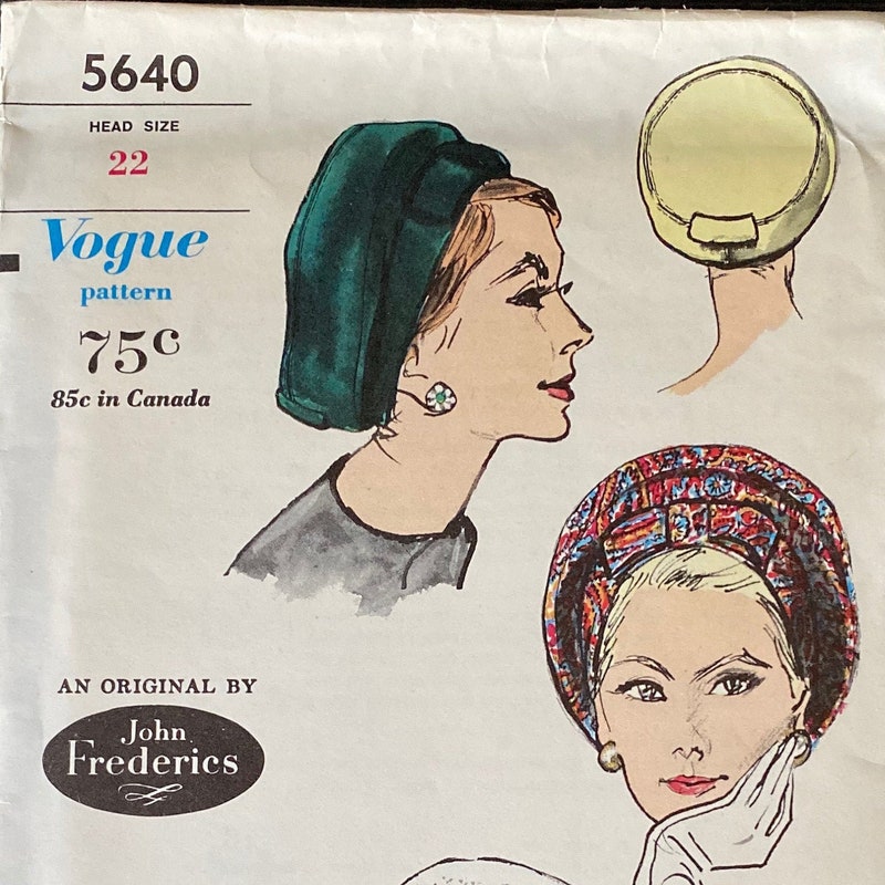 Vogue Hat Pattern - Etsy