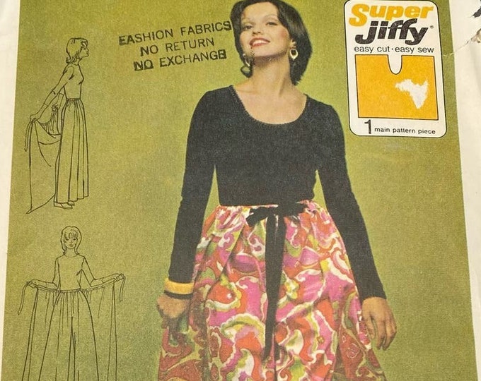 Simplicity 5082 S M L Super Jiffy Wrap Tie Pantskirt Uncut Sewing Pattern 1970s - Etsy