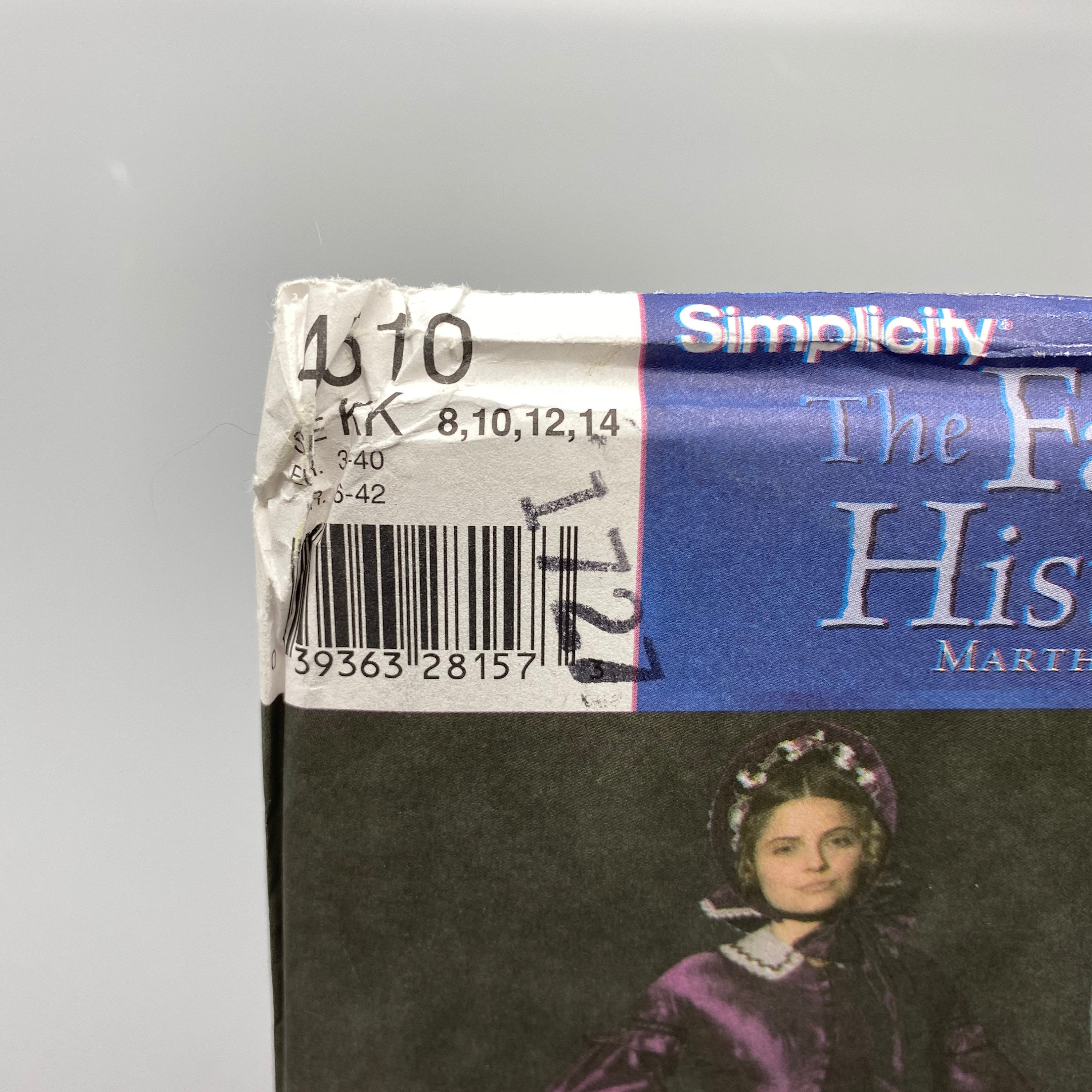 Simplicity 4510, Size 8 10 12 14, Civil War Era Dress Sewing Pattern ...