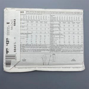 Mccalls 6843 Size S M L Vintage Caftan and Pants Sewing - Etsy