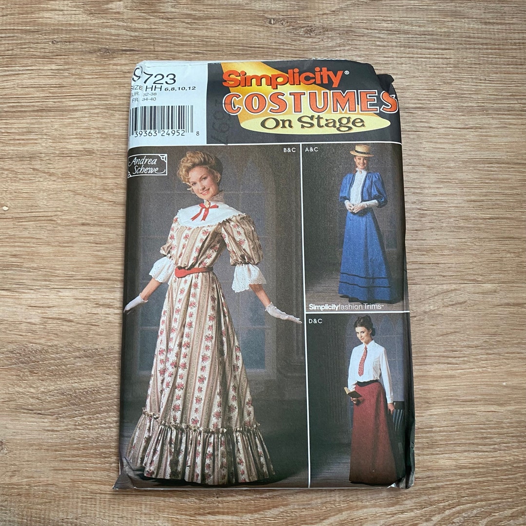Simplicity 9723, CHOOSE SIZE, Historical Dress Sewing Pattern, Costumes ...