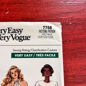 Vogue 9102 Size 12 Bust 34 Misses 1970s Dress Vest Uncut Sewing Pattern ...
