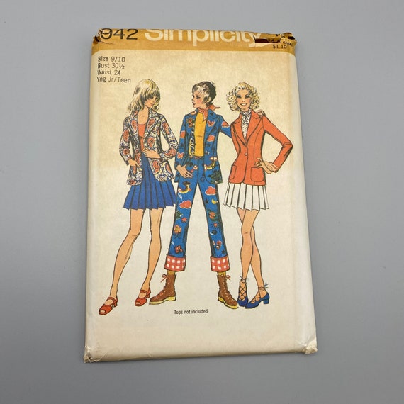 Simplicity 9942 Juniors Size 9 10 Vintage 1970s Teen Outfit - Etsy UK