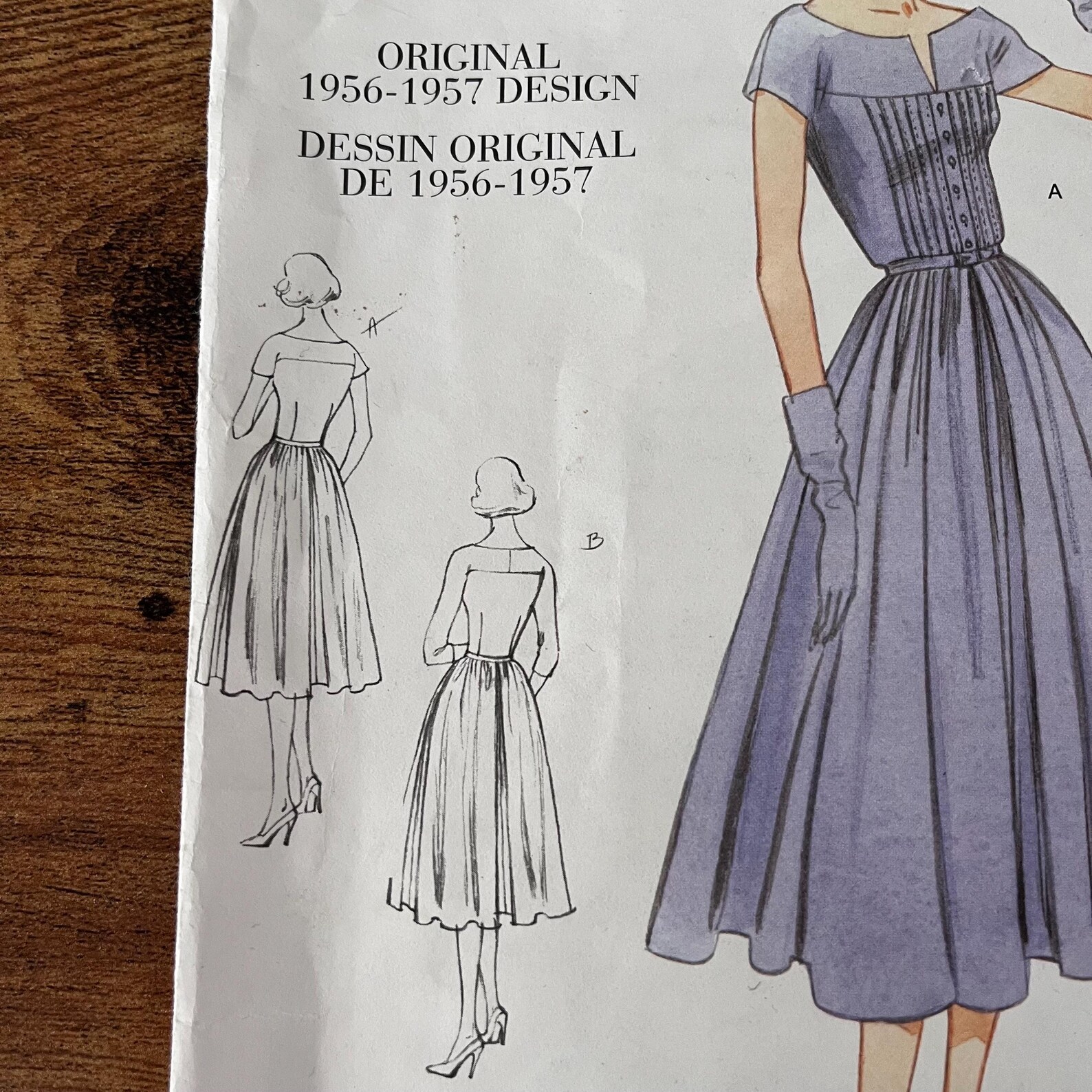 Vogue V1044 Size 6 8 10 Vintage Model 1950s Repro Misses Dress Uncut ...