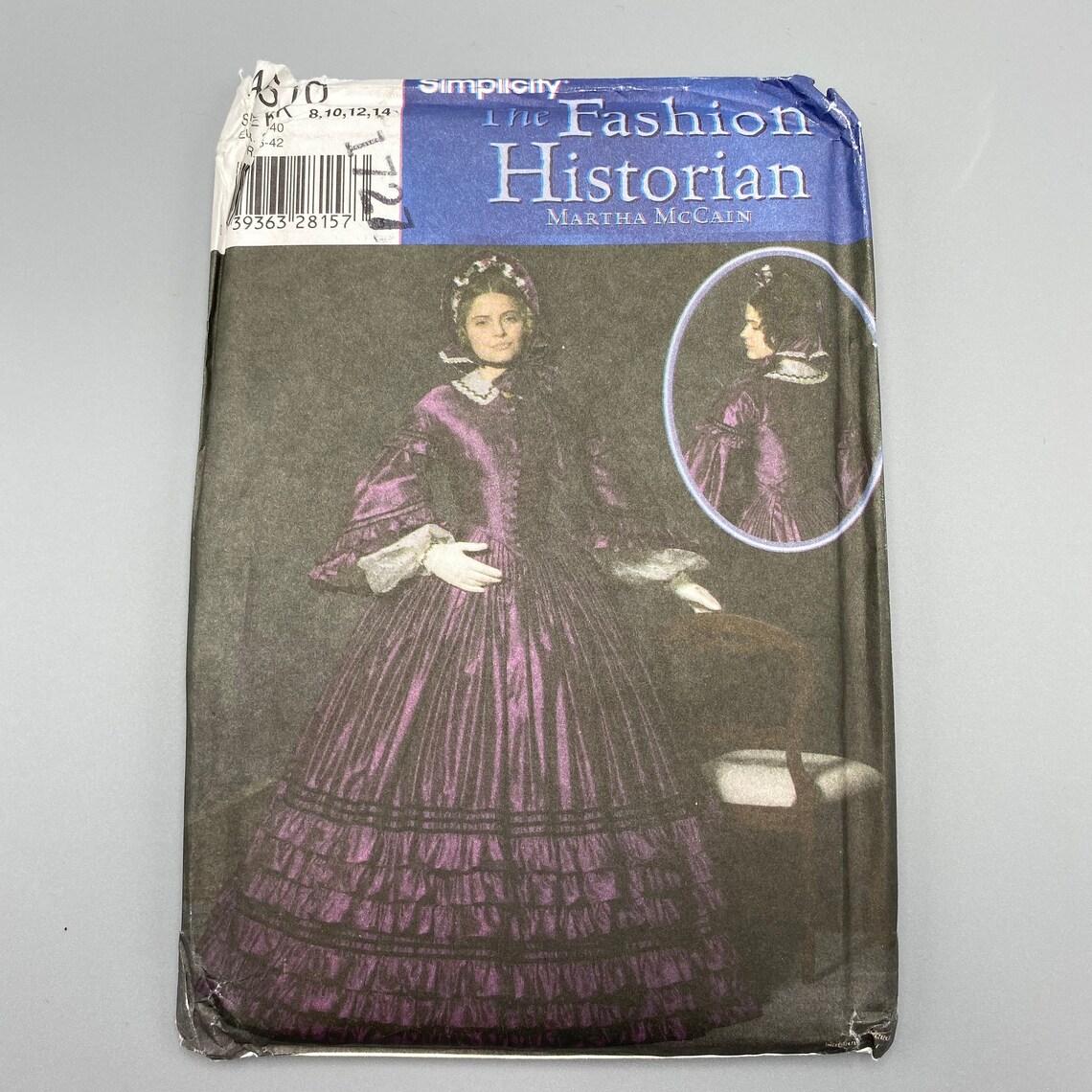 Simplicity 4510, Size 8 10 12 14, Civil War Era Dress Sewing Pattern ...