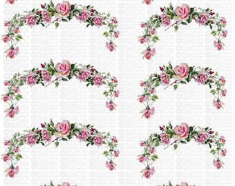 Floral swag clip art | Etsy