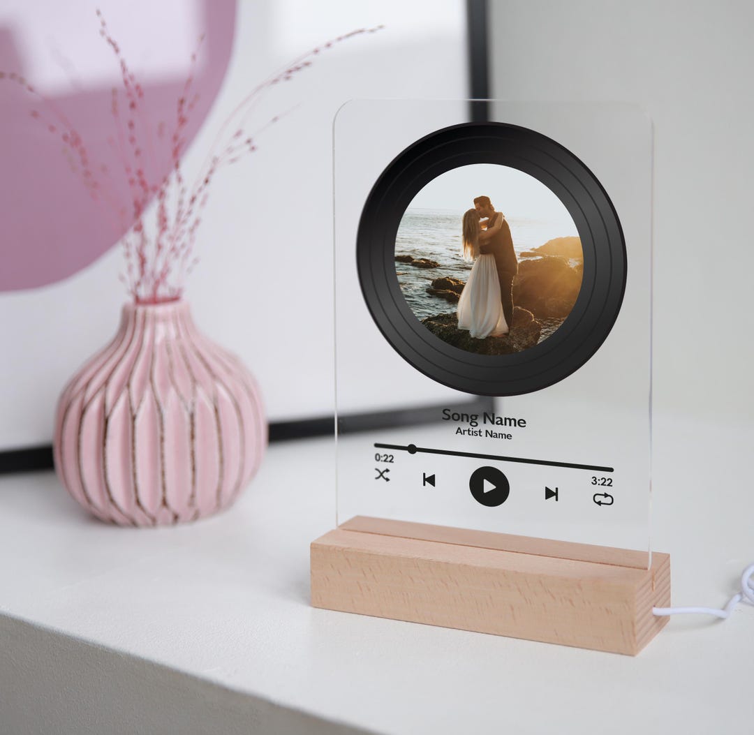 Personalized Acrylic Song Plaque, Custom Couple Song, Music Plate Gift ...