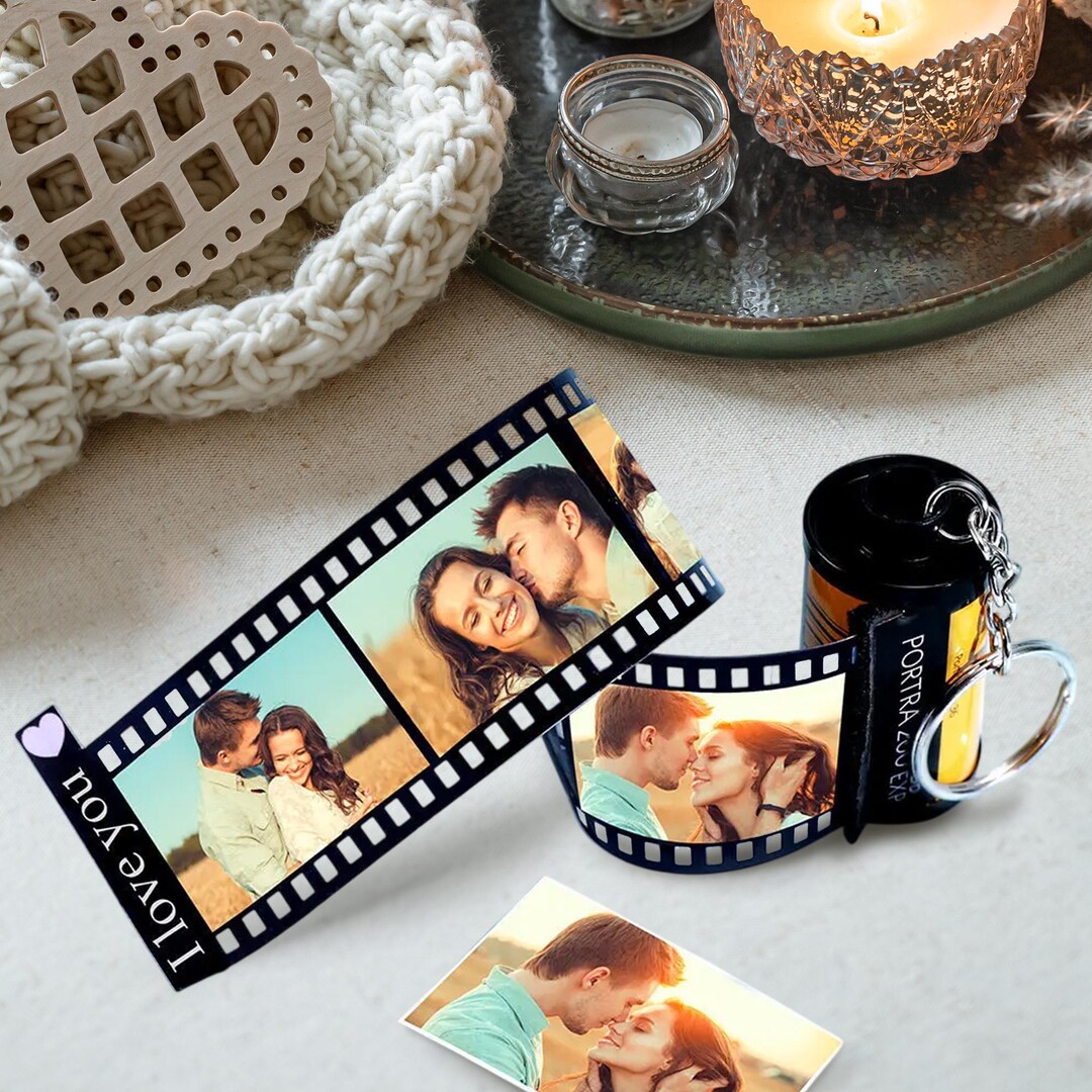 Custom 5 - 20 Photos Film Roll Keychain, Best Gift for Valentines Day ...