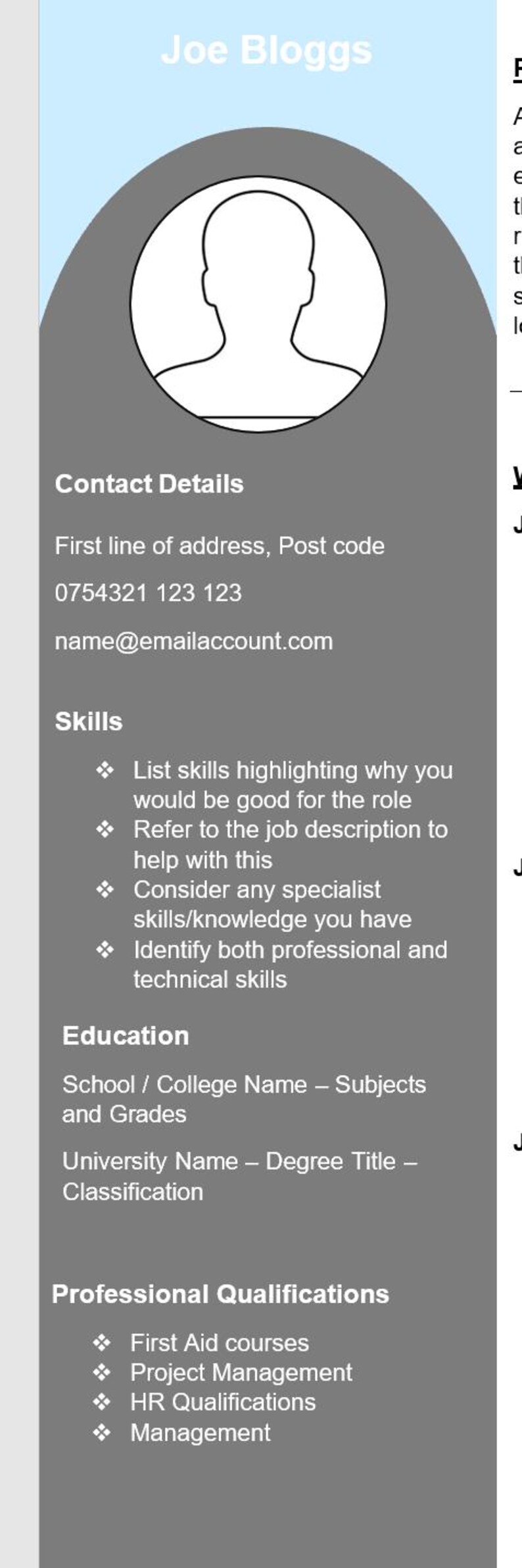 Professional CV Template - Etsy