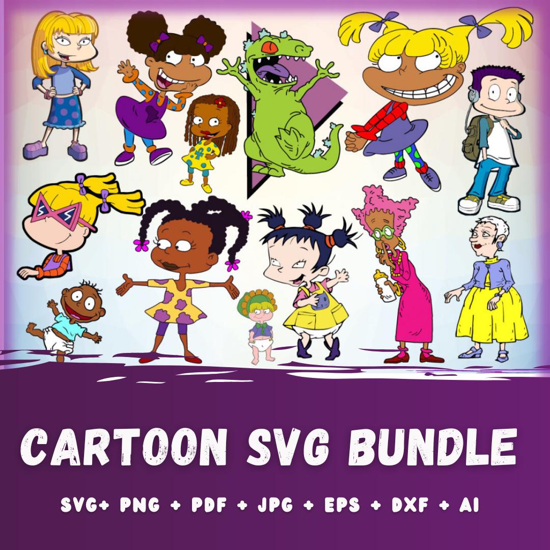Cartoon Family, Rugrats Svg Bundle, Rugrats PNG, Rugrats Font, Rugrats ...