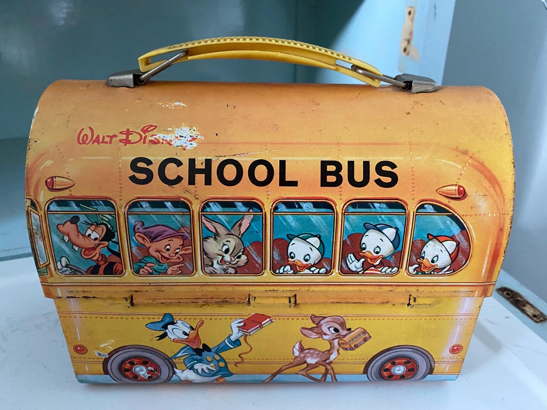 Disney School Bus Lunch Box Vintage 1960's - Etsy