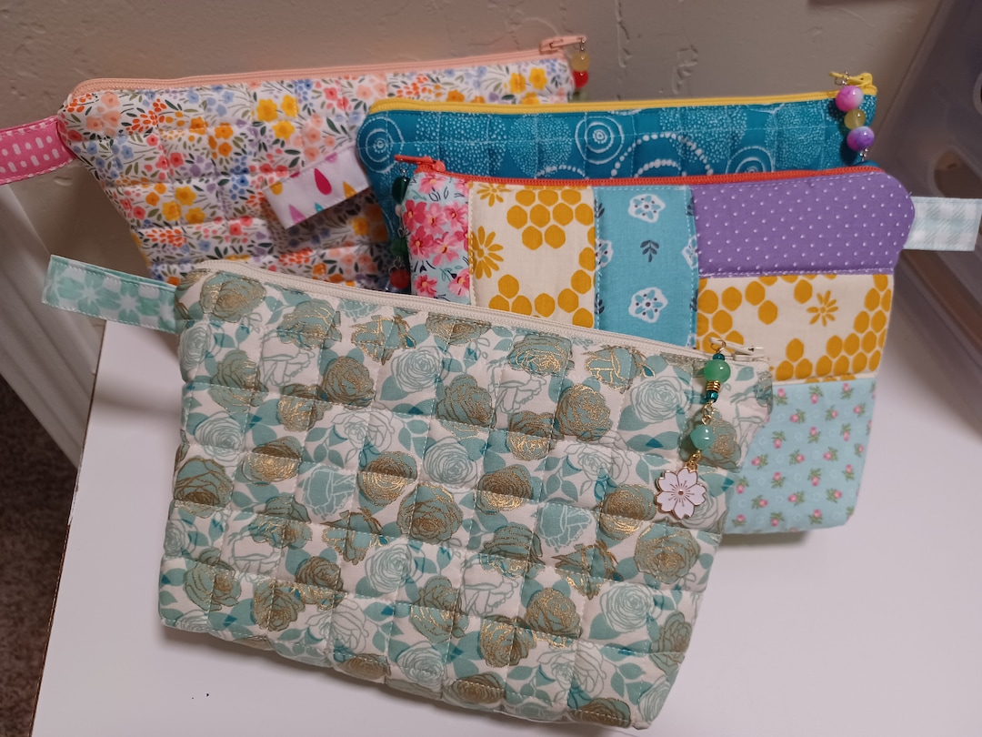Quilted Zipper Bags Zipper Pouches the Perfect Gift - Etsy