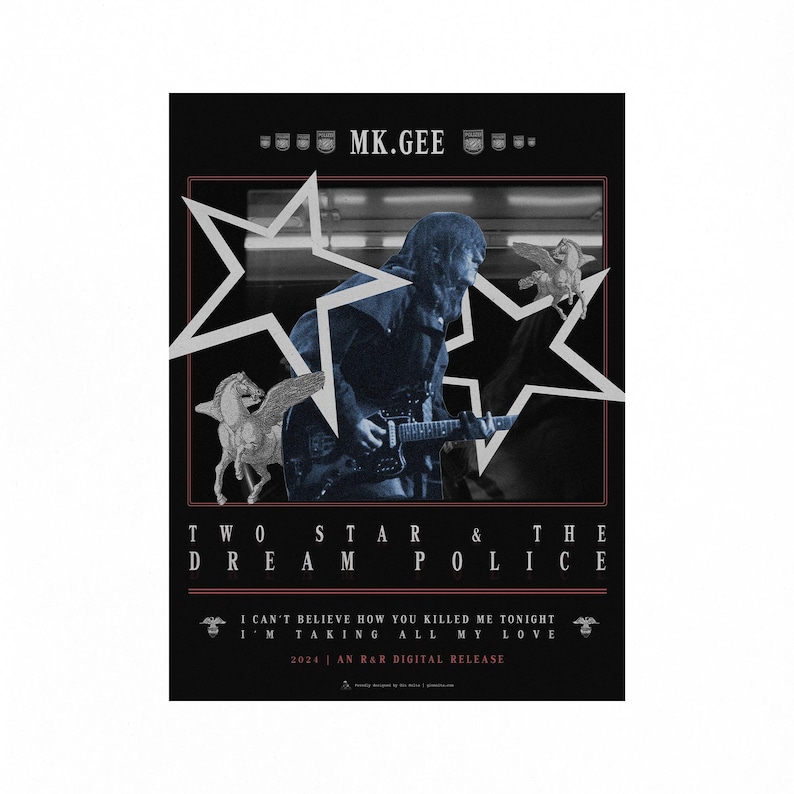 Mk.gee - Two Star & the Dream Police Poster - DIGITAL FILE - Etsy