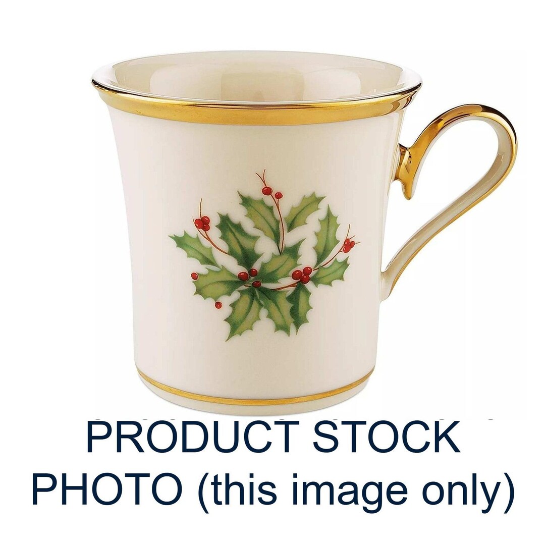 Lenox Dimension Collection Holiday Holly Mugs Set of 3 14k Gold Trim ...