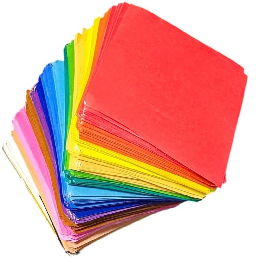 Origami Paper Squares Stack Rainbow Colors Crafting Scrapbooking Art ...
