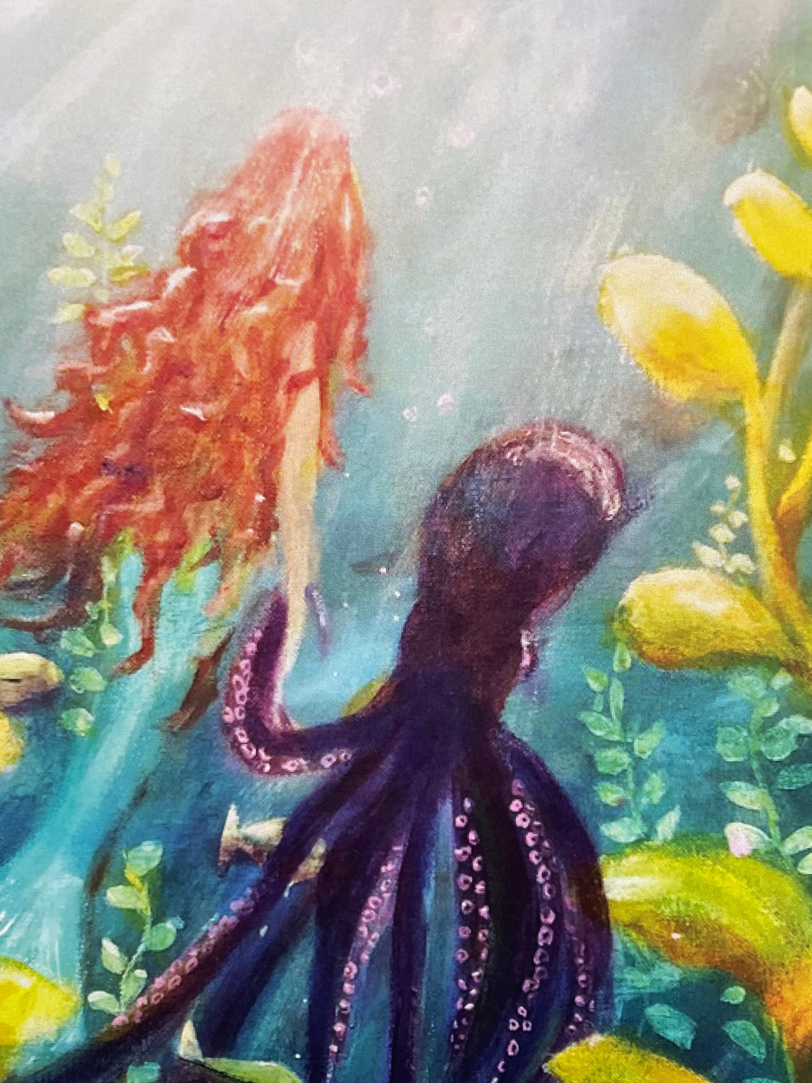 Mermaid and Octopus Print Mermaid and Octopus Painting - Etsy