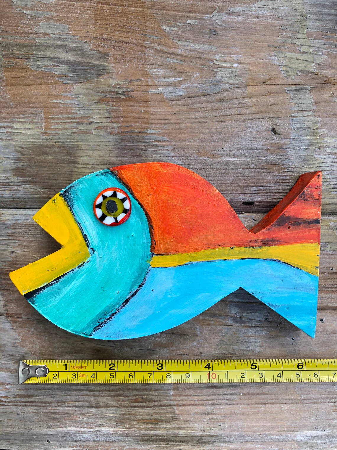 Painted Wooden Fish Wooden Fish Painted Fish Fishing - Etsy