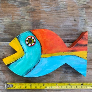 Painted Wooden Fish, Wooden Fish, Painted Fish, Fishing, Barracuda ...