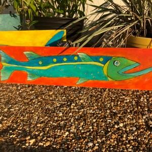 Painted Fish Wooden Fish Painted Wooden Fish Painted Fish - Etsy
