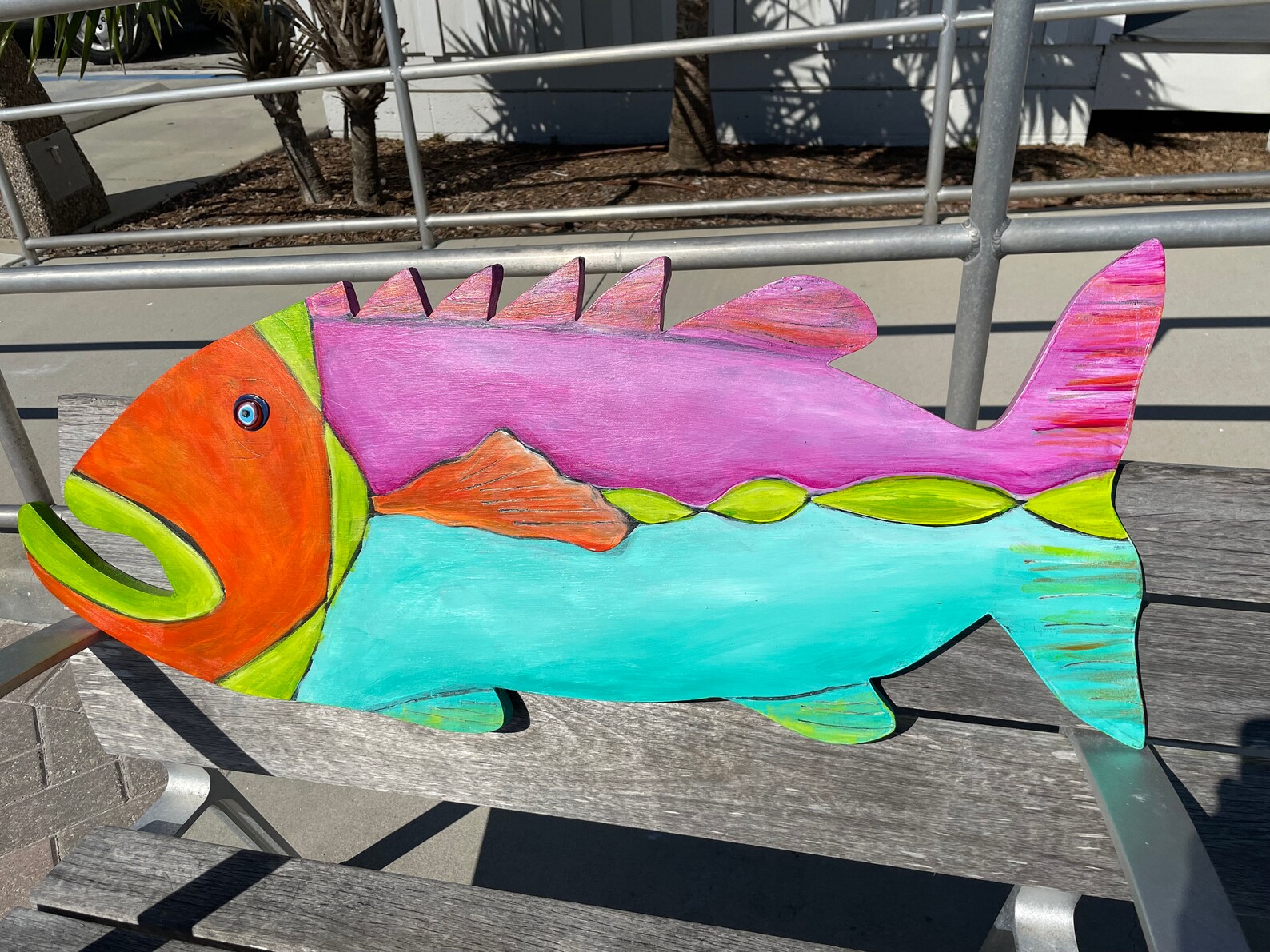 Fish Wall Hanging Nautical Fish Decor Wooden Fish Painted - Etsy