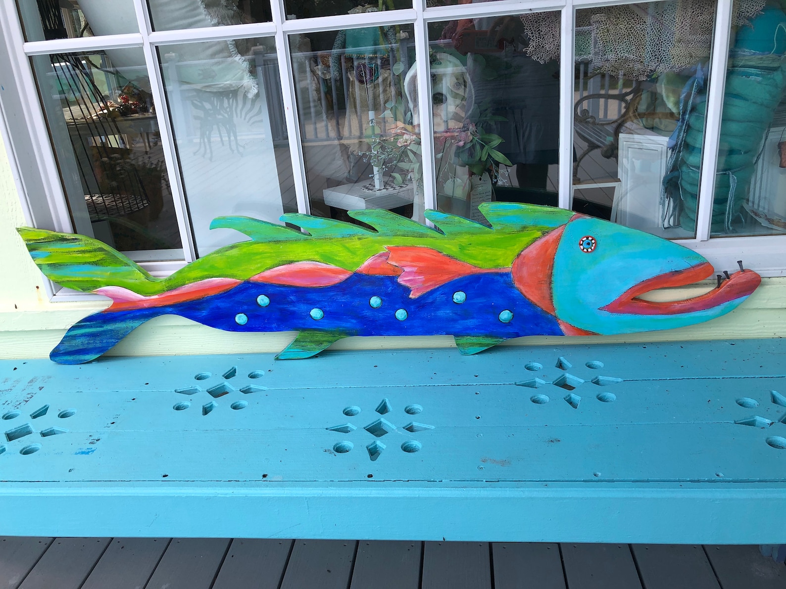 Painted Wooden Fish Wooden Fish Painted Fish Fishing Fish - Etsy