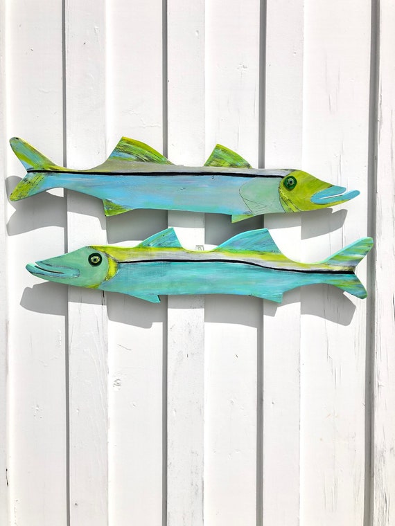 Painted Wooden Fish Wooden Fish Painted Fish Fishing | Etsy