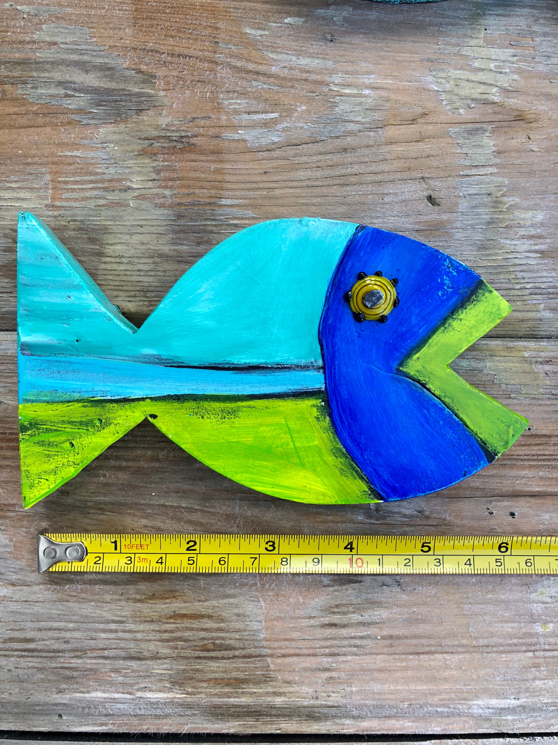 Painted wooden fish wooden fish painted fish fishing | Etsy