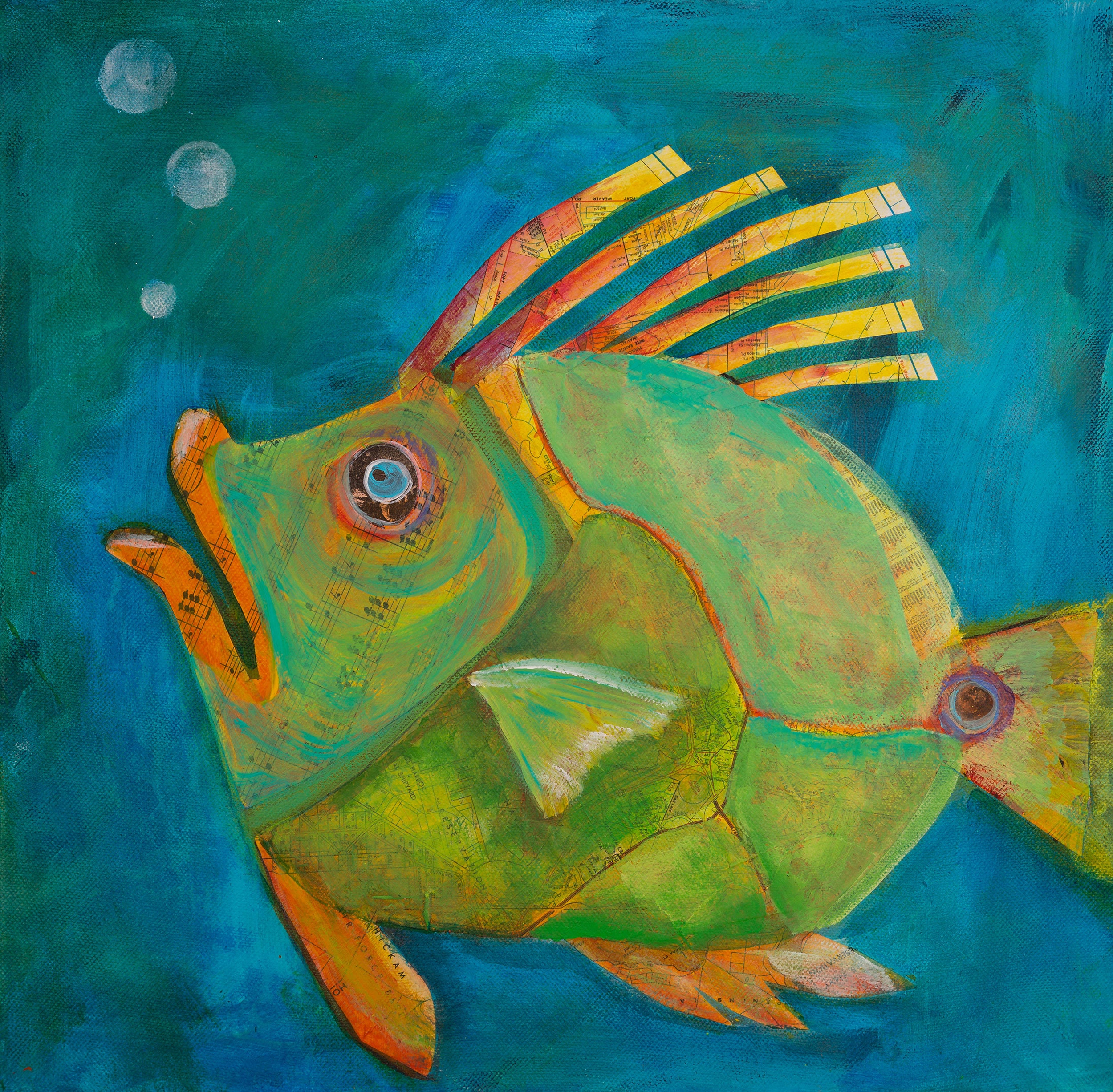 Colorful Ocean Fish Painting