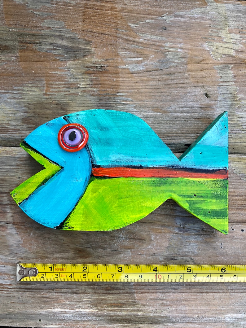 Painted Wooden Fish Wooden Fish Painted Fish Fishing - Etsy
