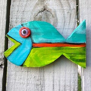 Painted Wooden Fish, Wooden Fish, Painted Fish, Fishing, Barracuda ...
