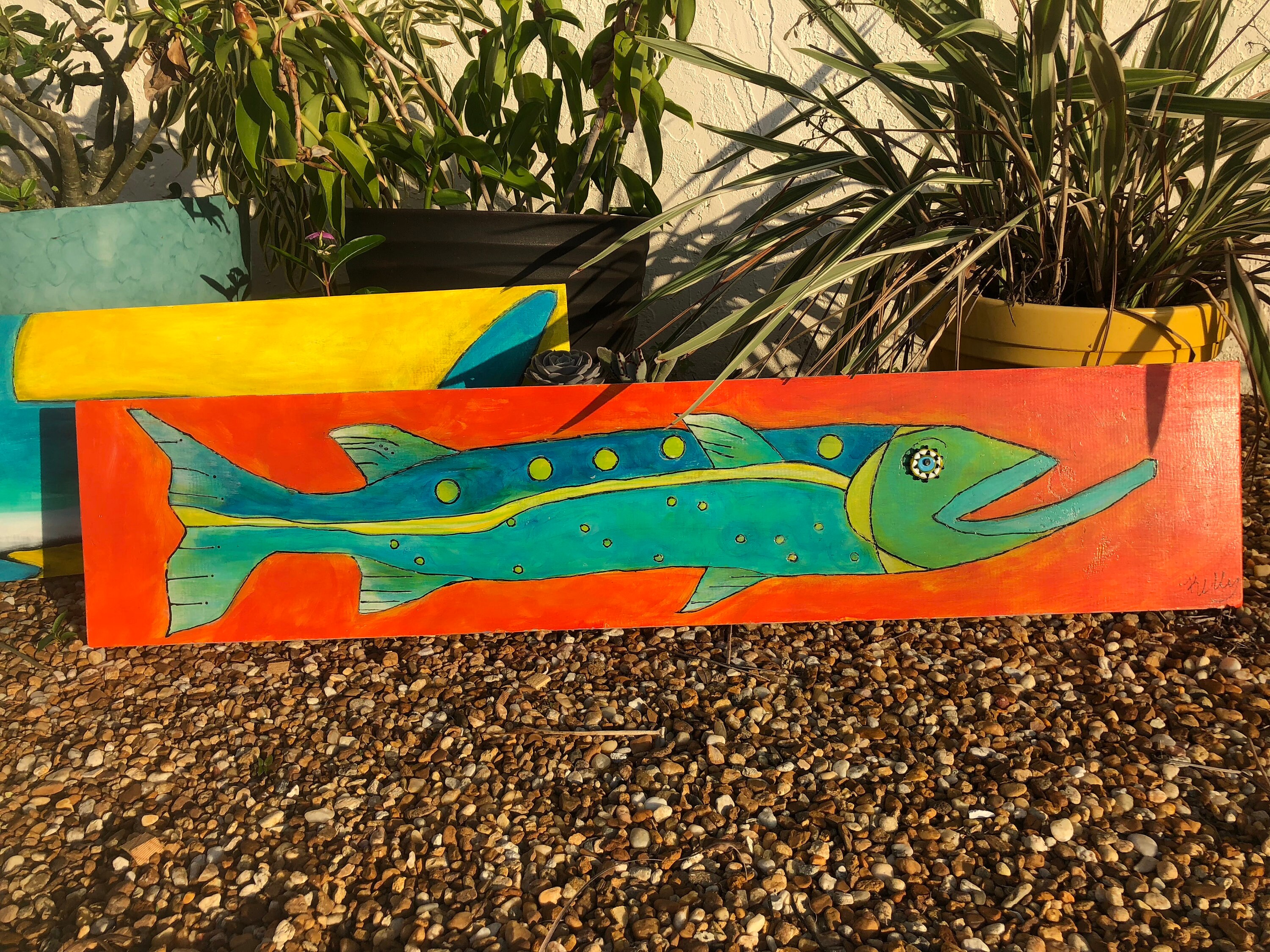 Painted fish wooden fish painted wooden fish painted fish | Etsy