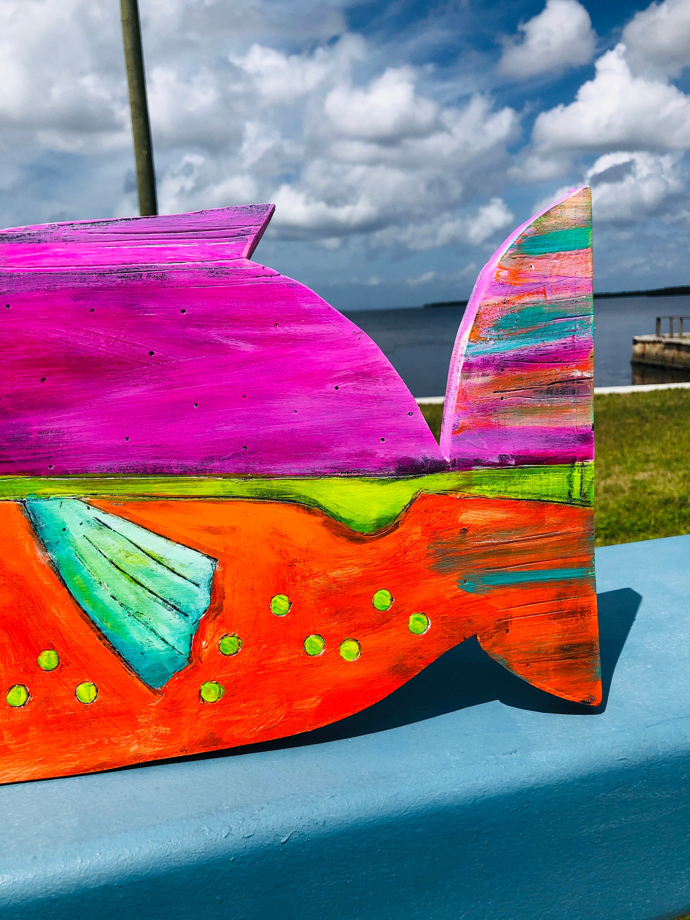 Painted Wooden Fish Wooden Fish Painted Fish Fish Wall | Etsy