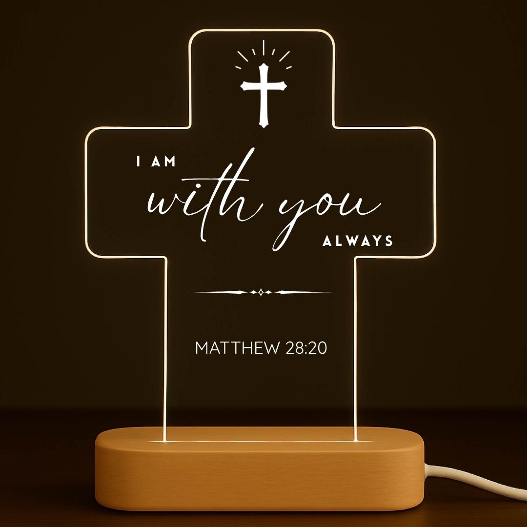 Personalized Christian LED Light for Church & Pastor Gift - Bible Verse ...
