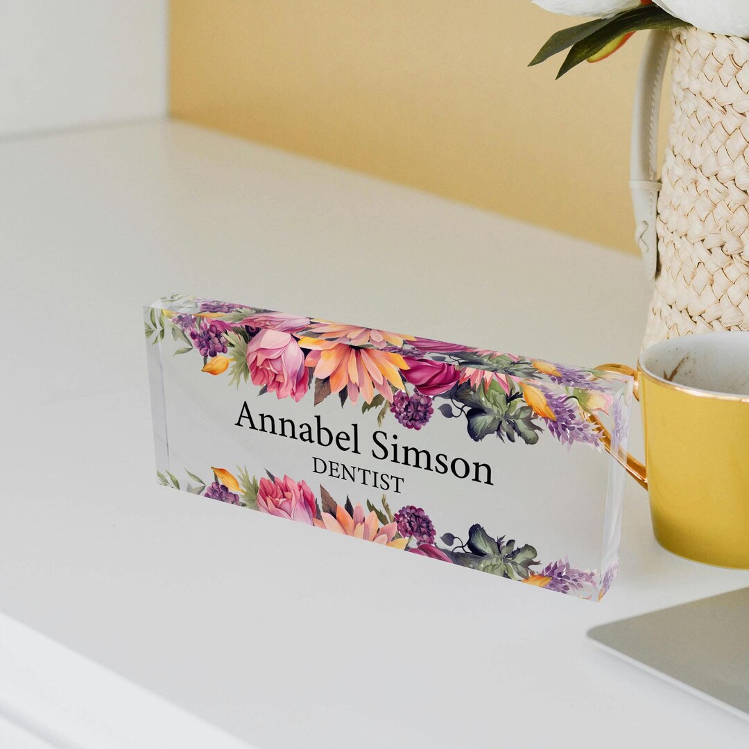 Office Desk Name Plate Personalized, Custom Name Plates for Desks ...