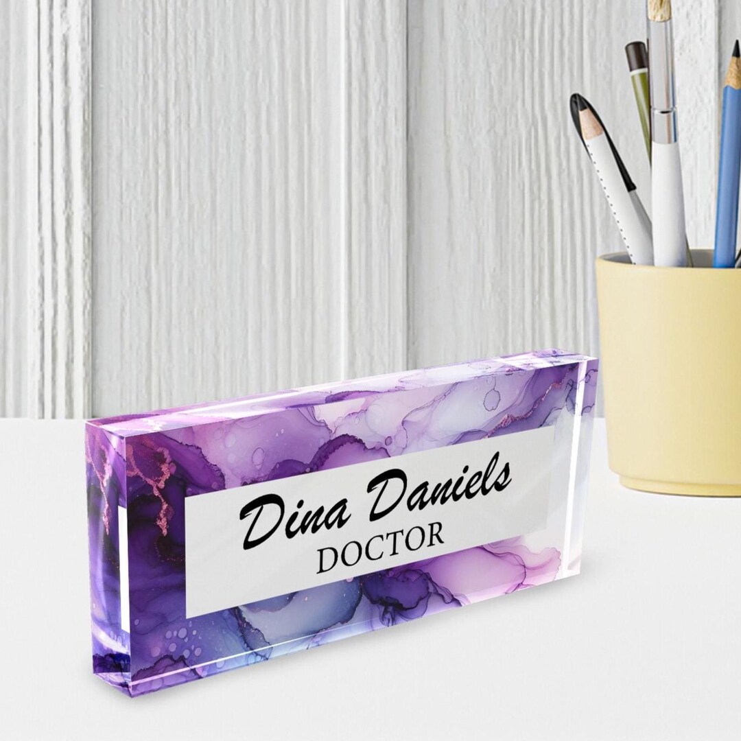 Custom Acrylic Desk Plaque ,office Decor ,personalized Desk Nameplate ...