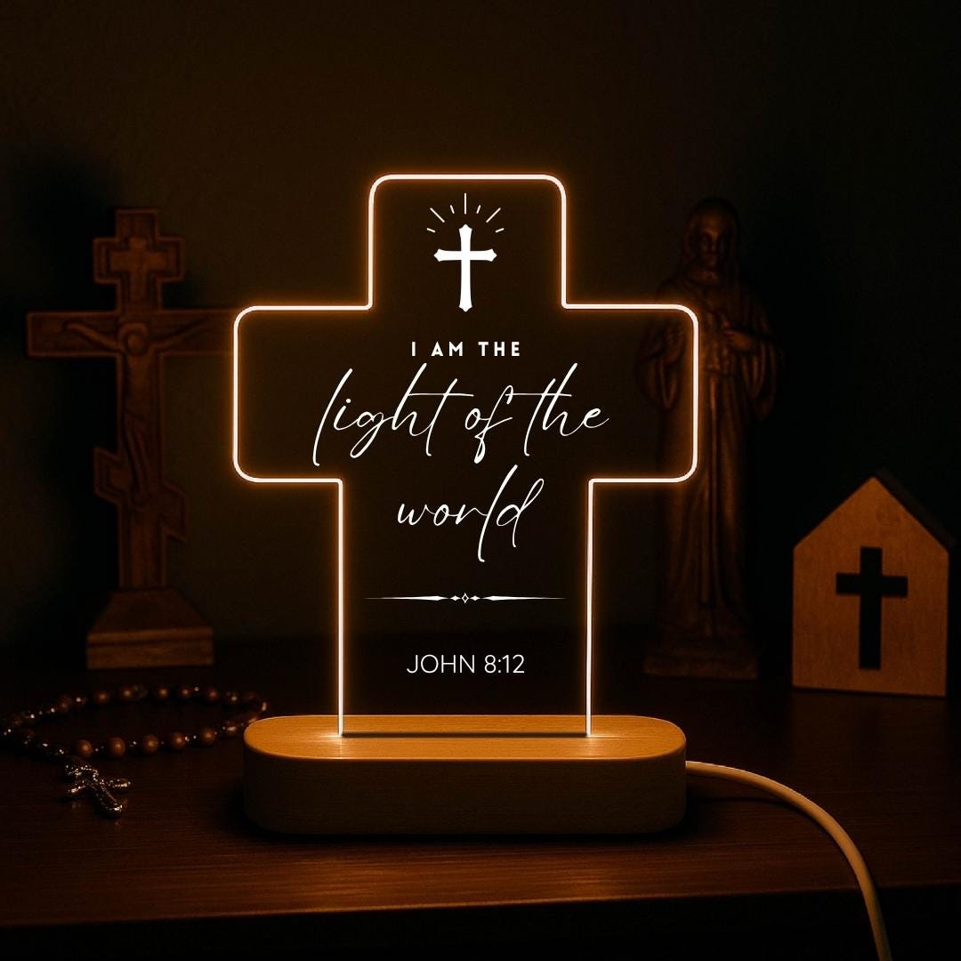 Personalized Christian LED Light for Church & Pastor Gift - Bible Verse ...