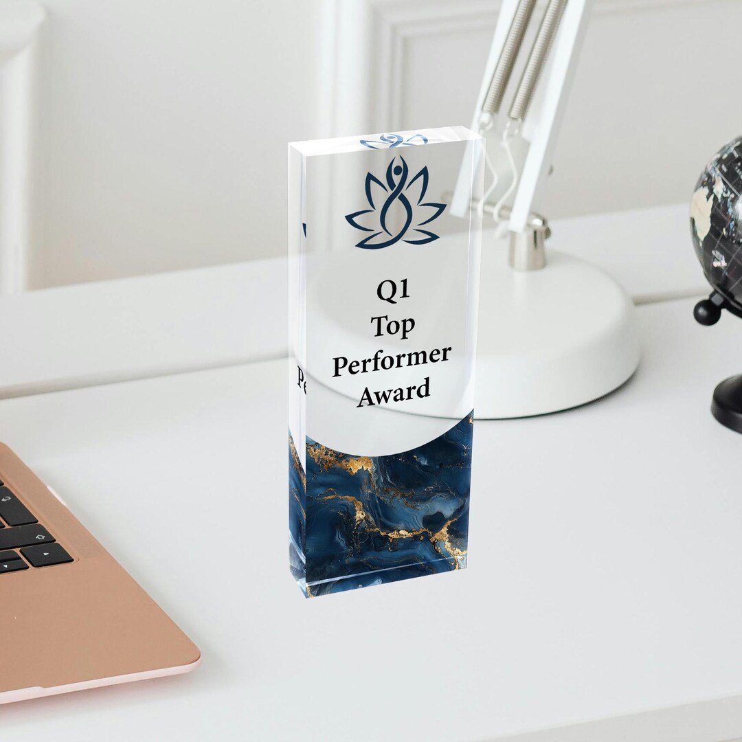 Custom Acrylic Trophy Award – Corporate Quarterly Recognition ...