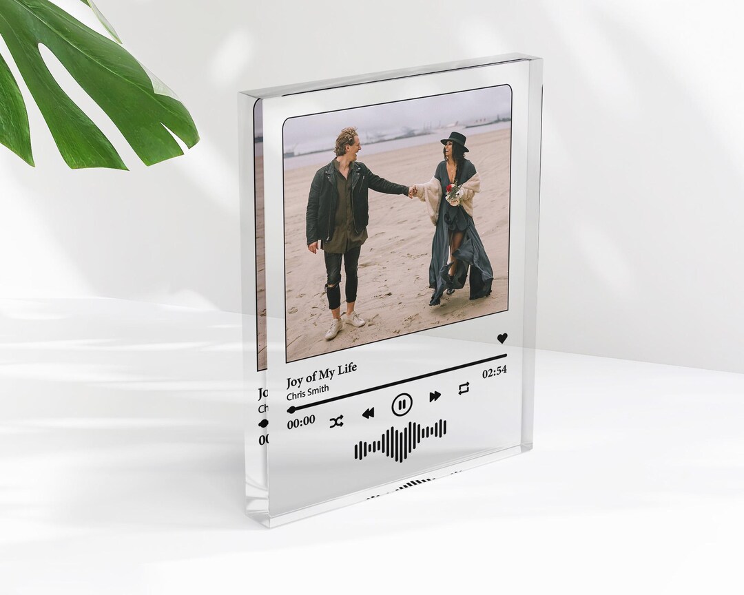 Personalized Spotify Plaque Acrylic Photo Block | Custom Song Gift for ...