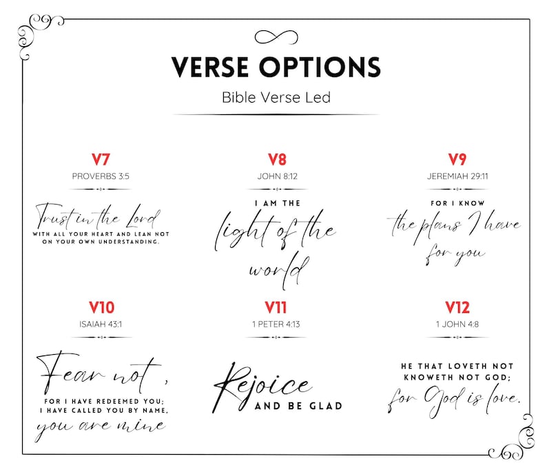 Personalized Bible Verse LED Light: Christian Home Decor - Etsy