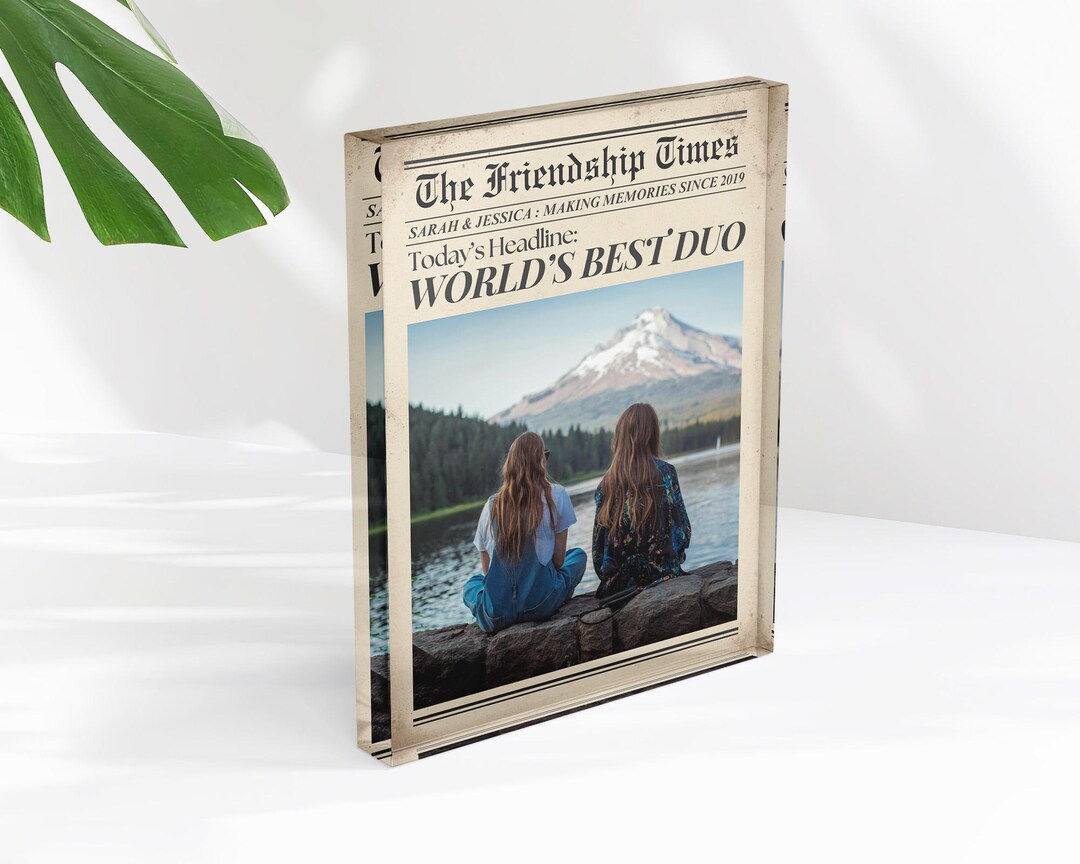 Personalized Newspaper Print, Best Friends Gift, Custom Friendship ...