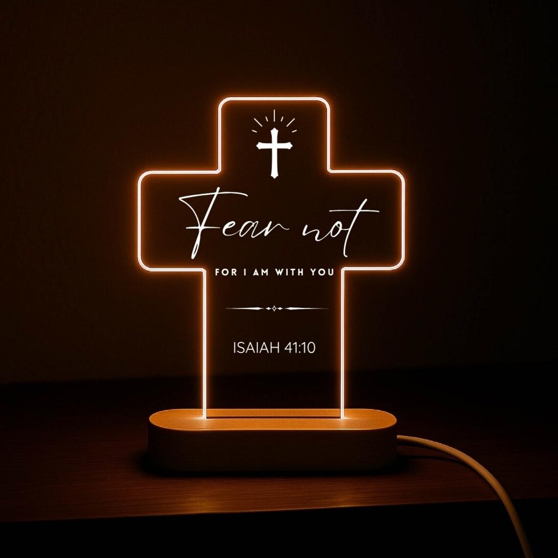 Personalized Christian LED Light for Church & Pastor Gift - Bible Verse ...
