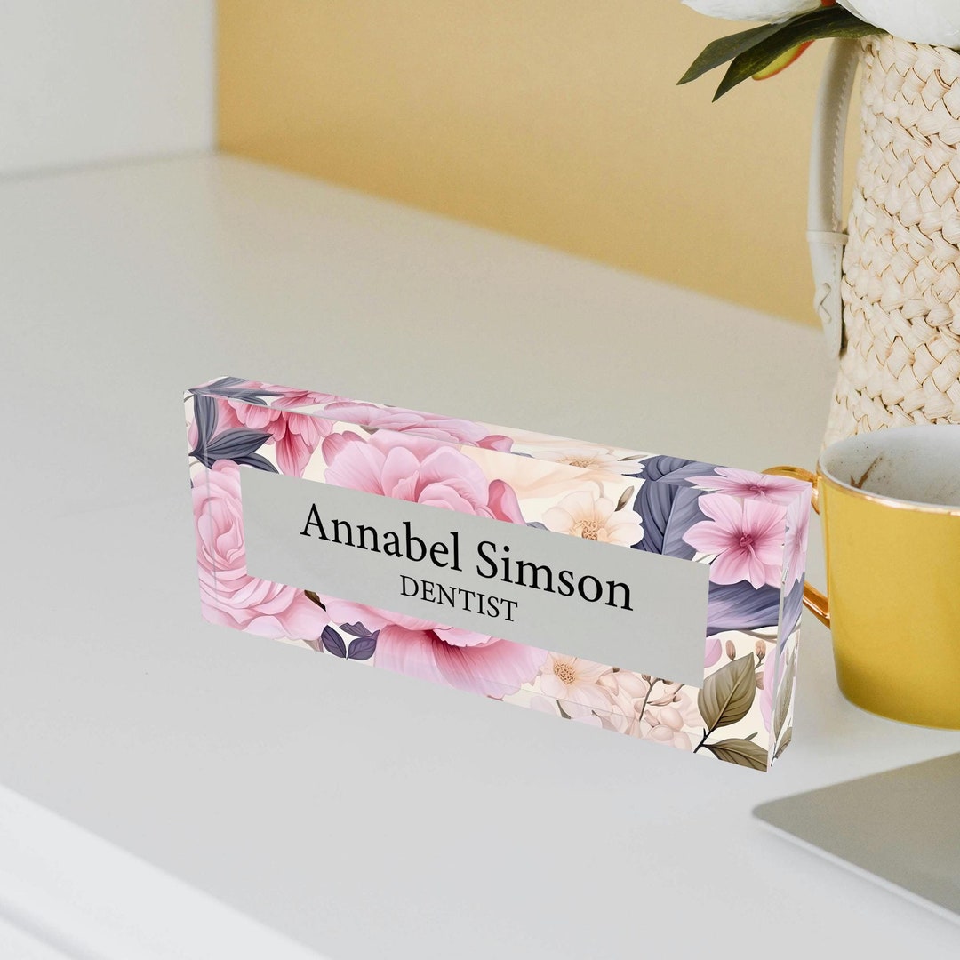 Custom Office Decor, Desk Name Plate Personalized, Personalized Gifts ...