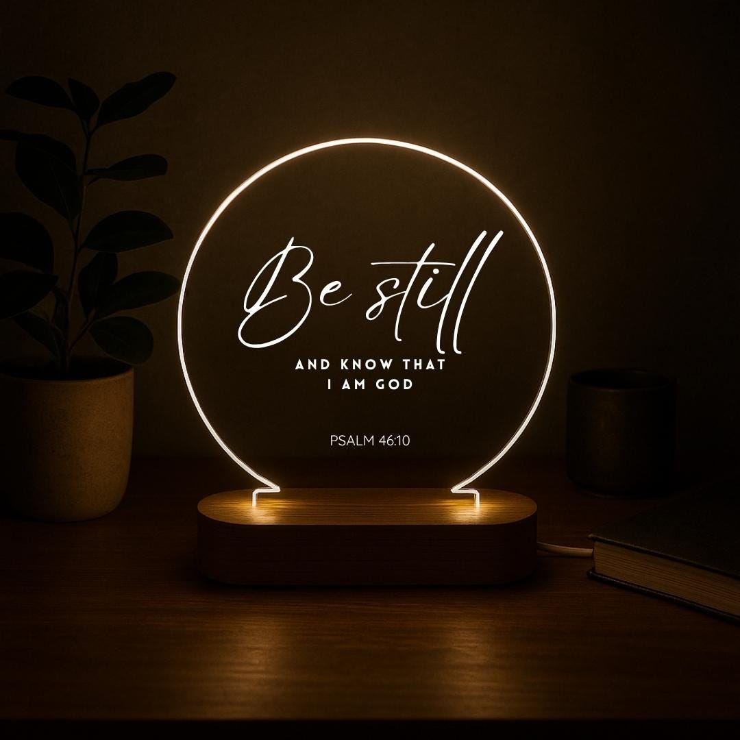Personalized Bible Verse LED Light: Christian Home Decor - Etsy
