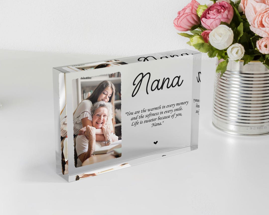 Personalized Nana & Me Photo Plaque: Acrylic Grandma Gift - Etsy