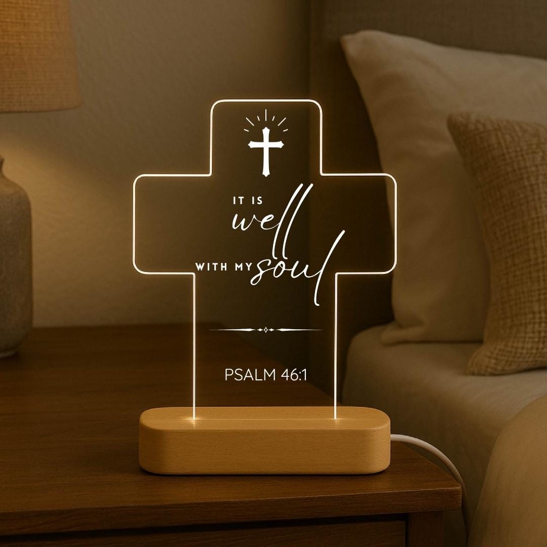Personalized Christian LED Light for Church & Pastor Gift - Bible Verse ...