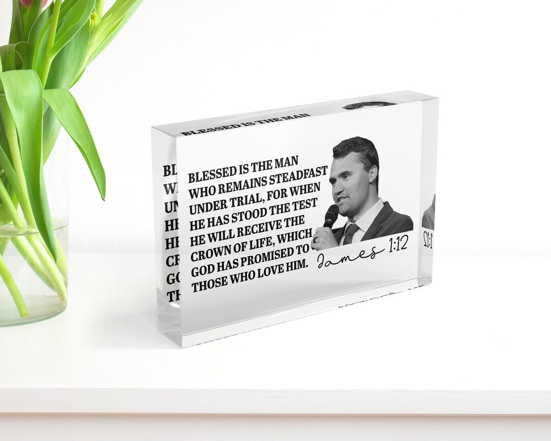Justice for Charlie Kirk Gift, Prayers for Charlie Kirk Plaque ...